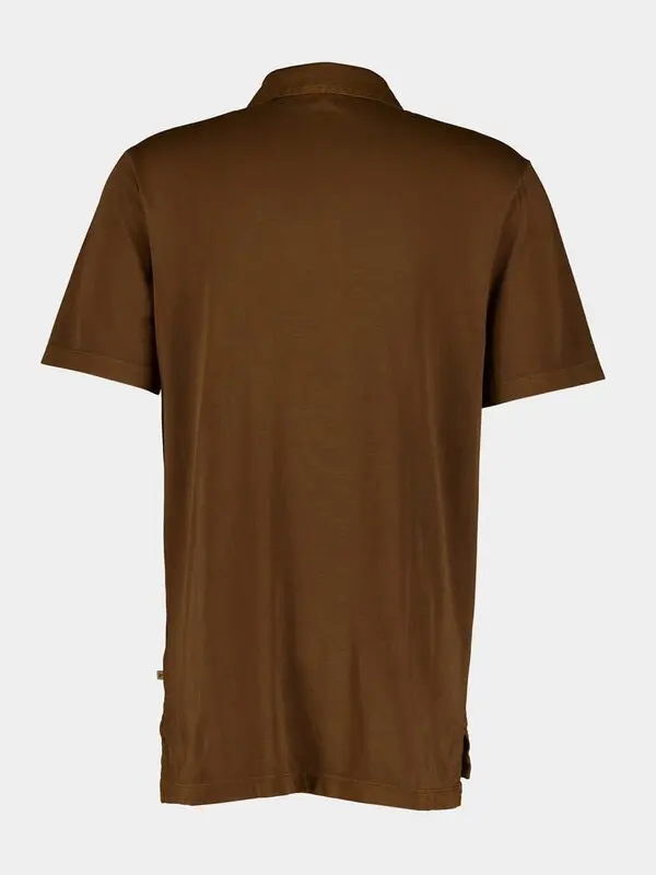 JAMES PERSE Classic Polo Shirt - Brown