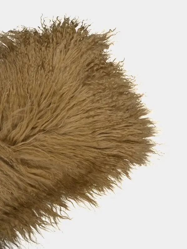 MAISON DE VACANCES Tibetan Goat Skin Cushion