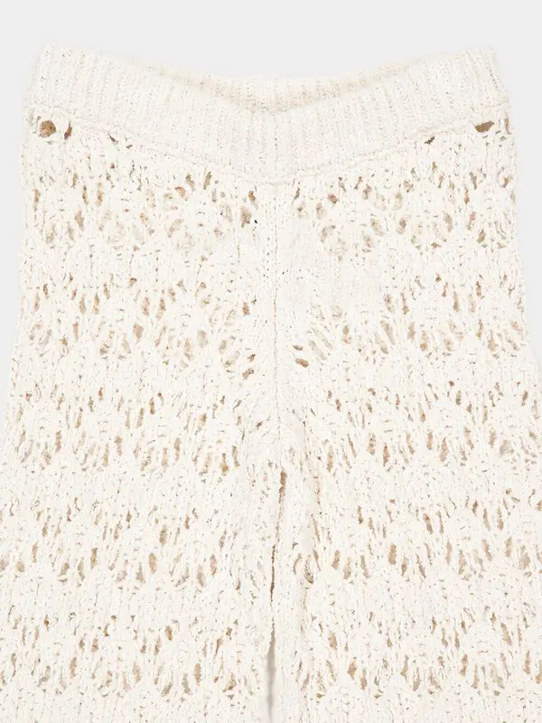 Alanui Openwork Knit Flared Pants