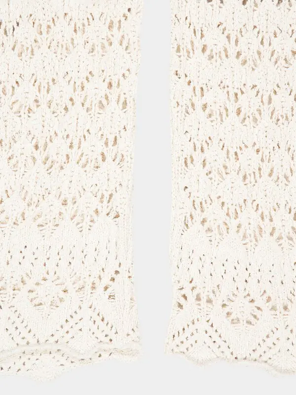 Alanui Openwork Knit Flared Pants