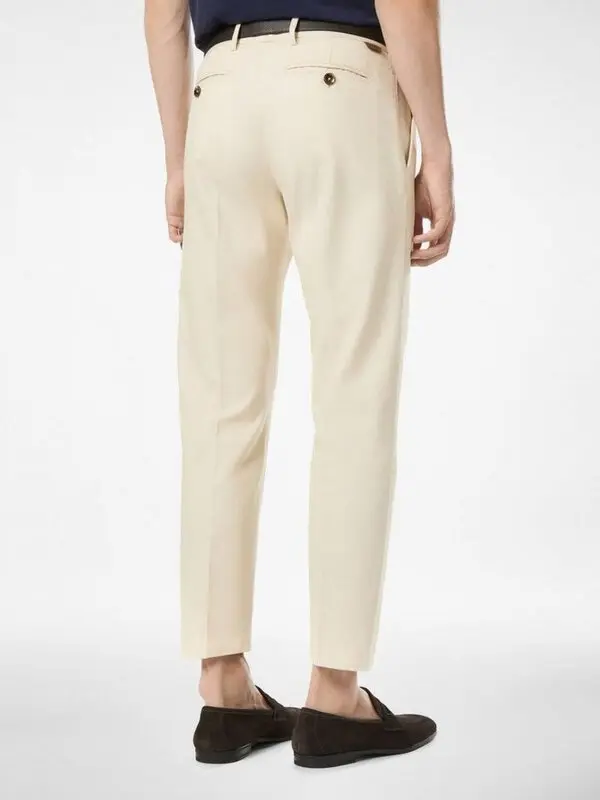 TOM FORD Ivory Brushed Cotton Drill Chino