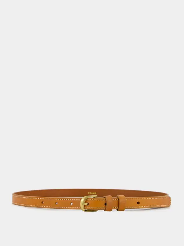 FRAME Classic Leather Belt - Brown