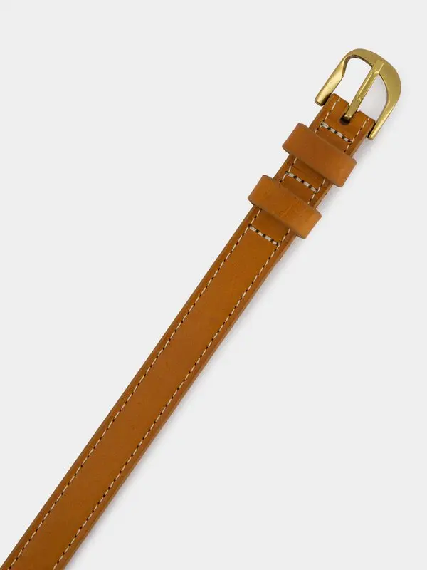FRAME Classic Leather Belt - Brown