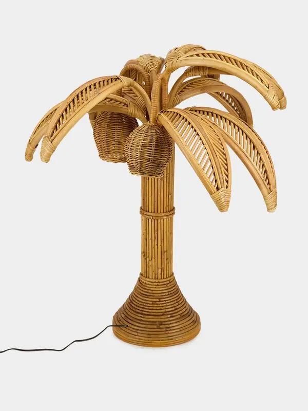 SANTANO Coconut Tree Lamp In Rattan