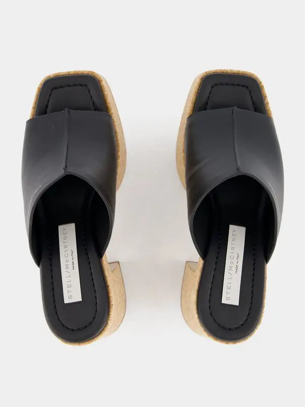 Stella McCartney Skyla Cork Platform Mule 110mm Sandals - Brown