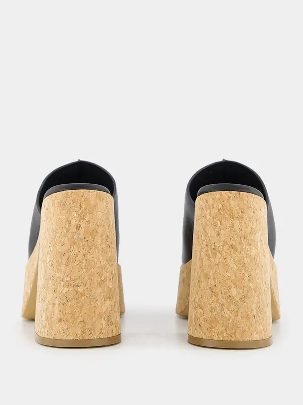 Stella McCartney Skyla Cork Platform Mule 110mm Sandals - Brown