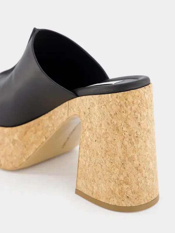 Stella McCartney Skyla Cork Platform Mule 110mm Sandals - Brown