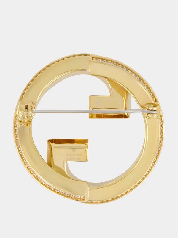 Gucci Blondie Crystal Brooch - Gold