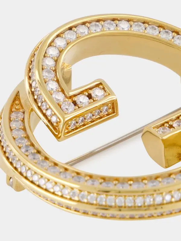 Gucci Blondie Crystal Brooch - Gold