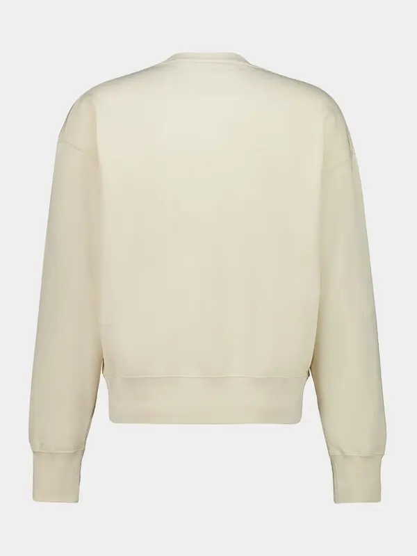 Alexander McQueen Flocked Logo Sweatshirt - Cream