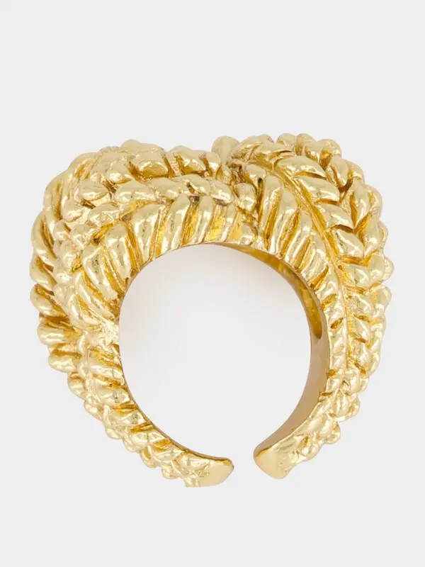 PAOLA SIGHINOLFI Knot Ring In 18k Plated Pewter