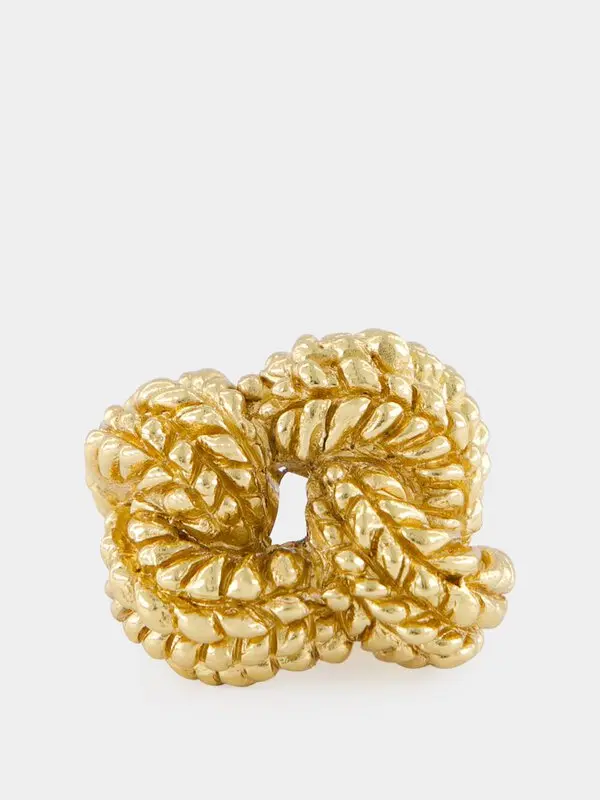 PAOLA SIGHINOLFI Knot Ring In 18k Plated Pewter
