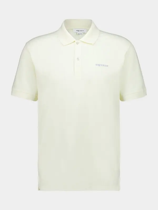 Alexander McQueen Ivory Logo Polo Shirt - Cream