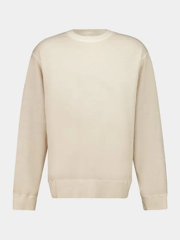120% Lino Safari Soft Linen Sweater - Cream