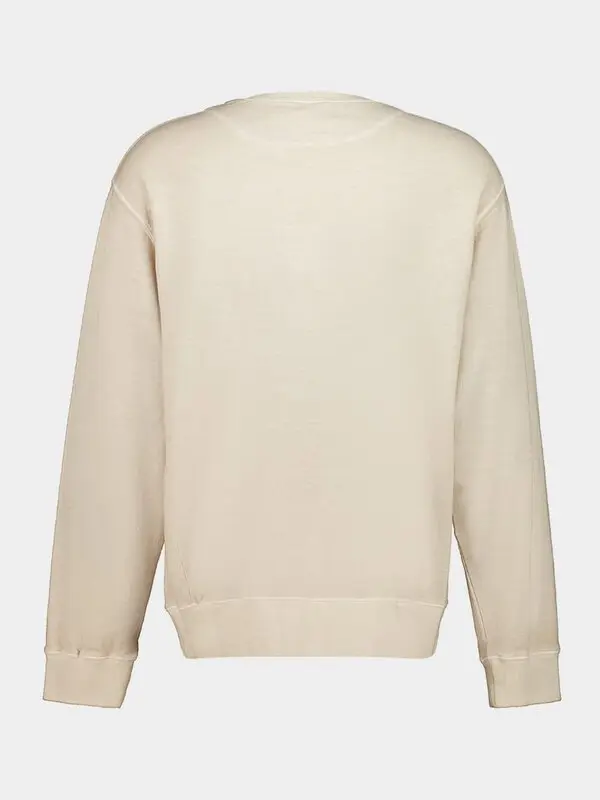 120% Lino Safari Soft Linen Sweater - Cream