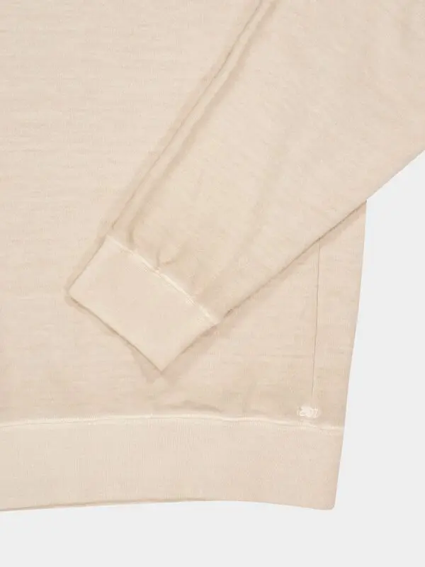 120% Lino Safari Soft Linen Sweater - Cream