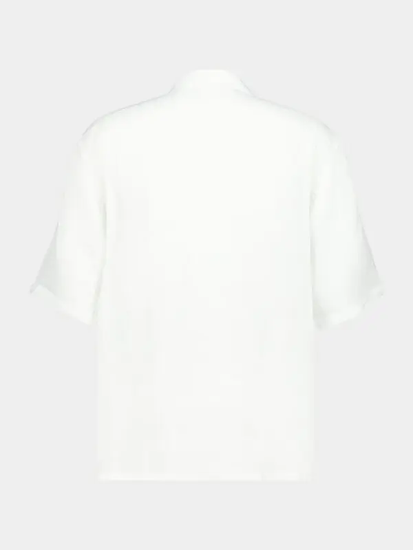 120% Lino Butter Short-sleeve Linen Shirt - Cream