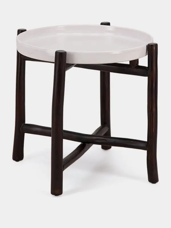 TINJA Dark Wood Side Table