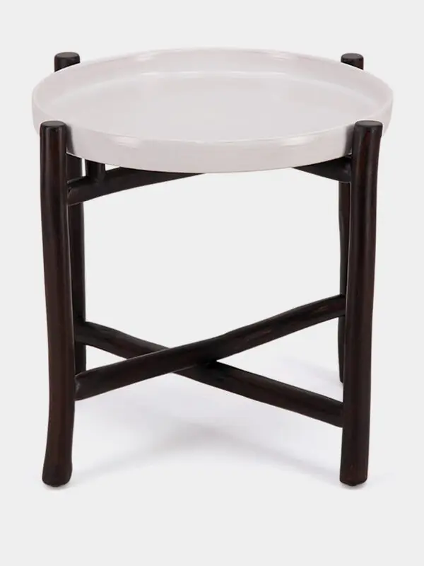 TINJA Dark Wood Side Table