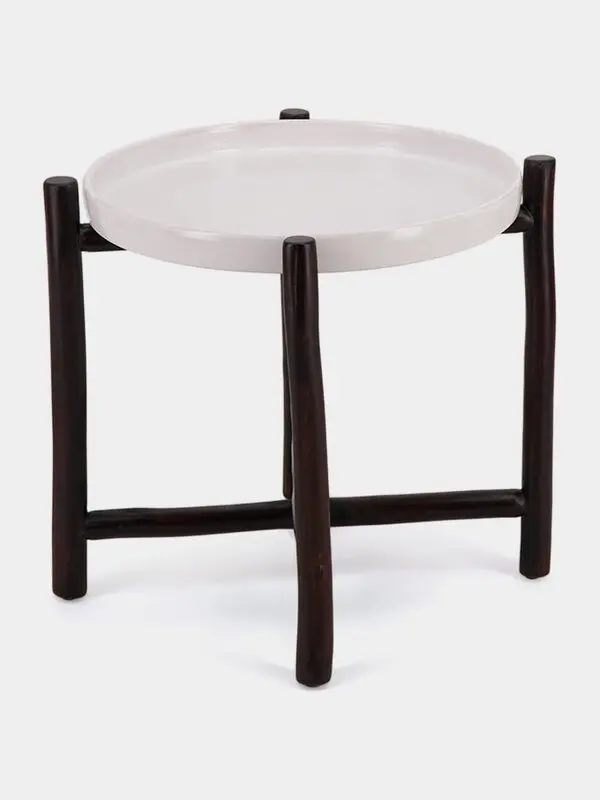 TINJA Dark Wood Side Table