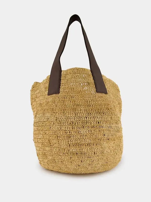SENSI STUDIO El Viajero Straw And Leather Handbag