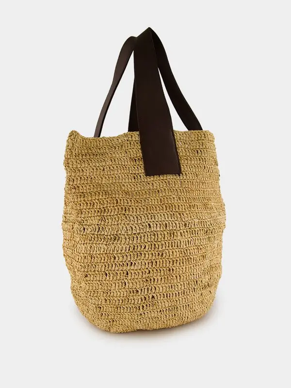SENSI STUDIO El Viajero Straw And Leather Handbag