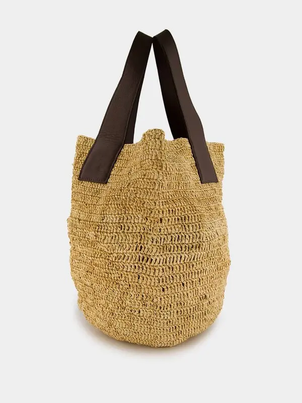 SENSI STUDIO El Viajero Straw And Leather Handbag