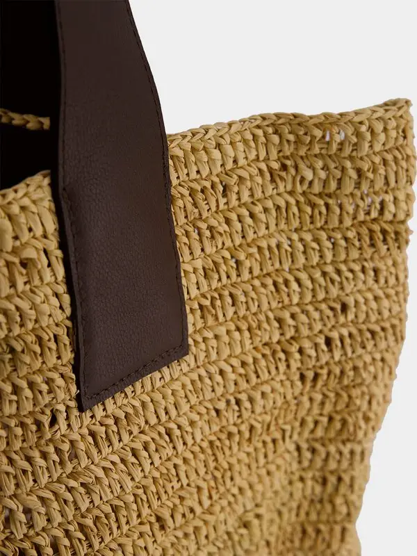 SENSI STUDIO El Viajero Straw And Leather Handbag