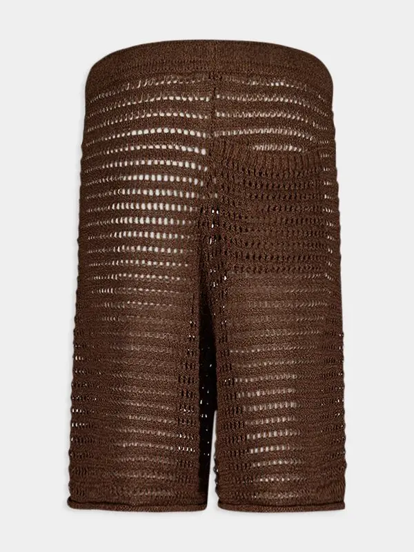 Commas Open-knit Shorts
