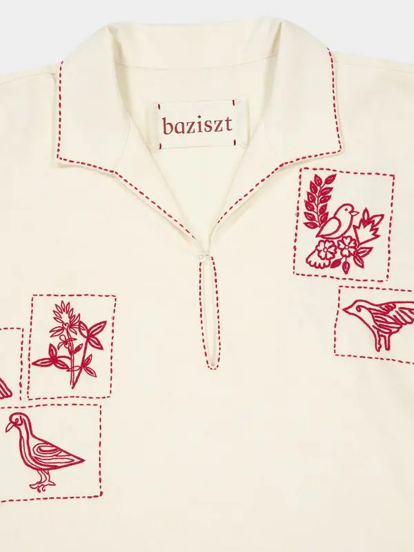 BAZISZT Off-white Hauz Shirt - Cream