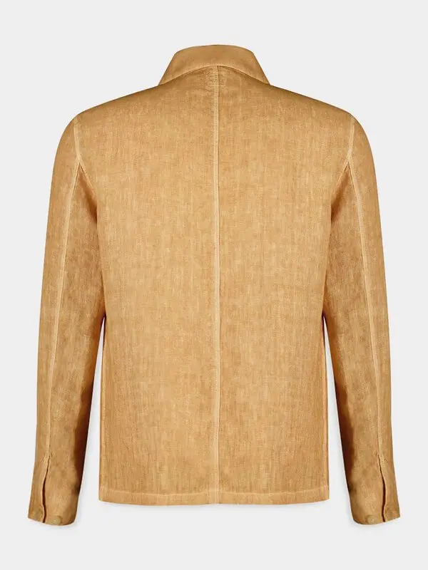 120% Lino Linen Button-down Jacket
