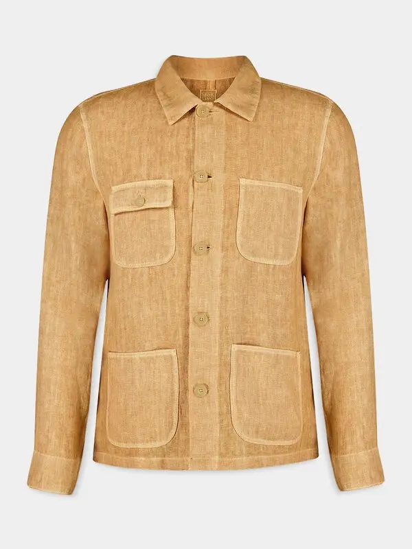 120% Lino Linen Button-down Jacket