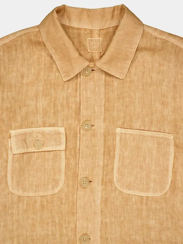 120% Lino Linen Button-down Jacket