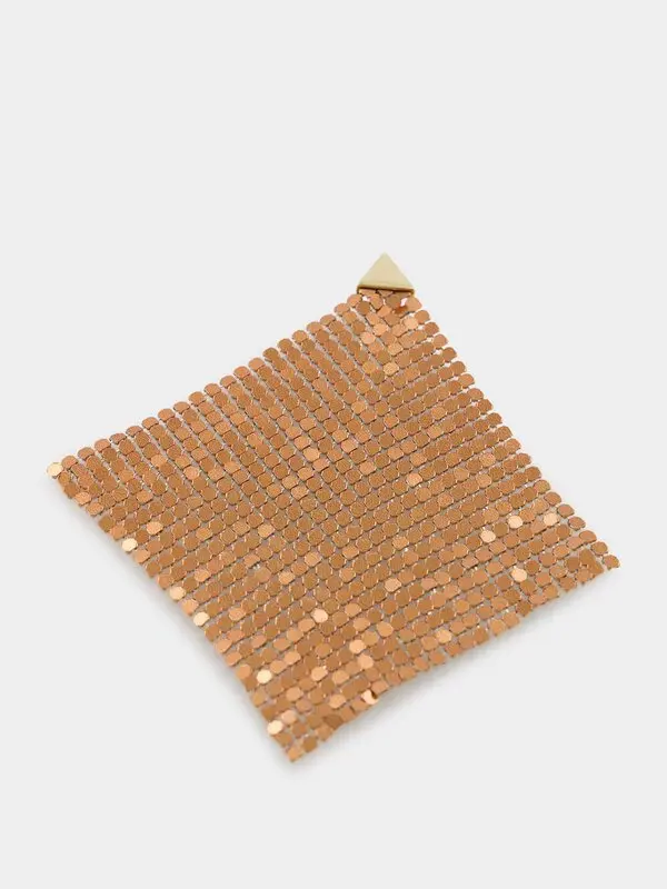 Rabanne Copper Chainmail Dangle Earrings - Brown