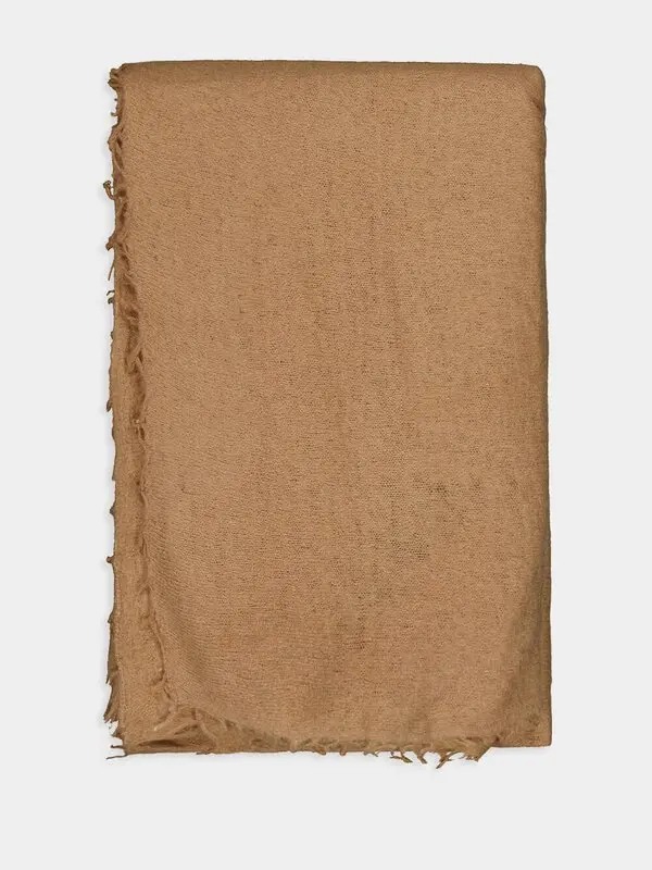 MAISON DE VACANCES Havana Hand-knitted Cashmere Throw - Brown