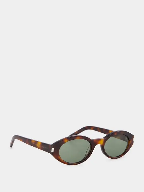 Saint Laurent Sl 567 Rounded Cat-eye Sunglasses - Brown