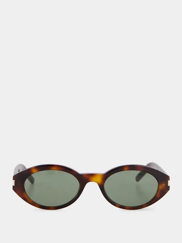 Saint Laurent Sl 567 Rounded Cat-eye Sunglasses - Brown