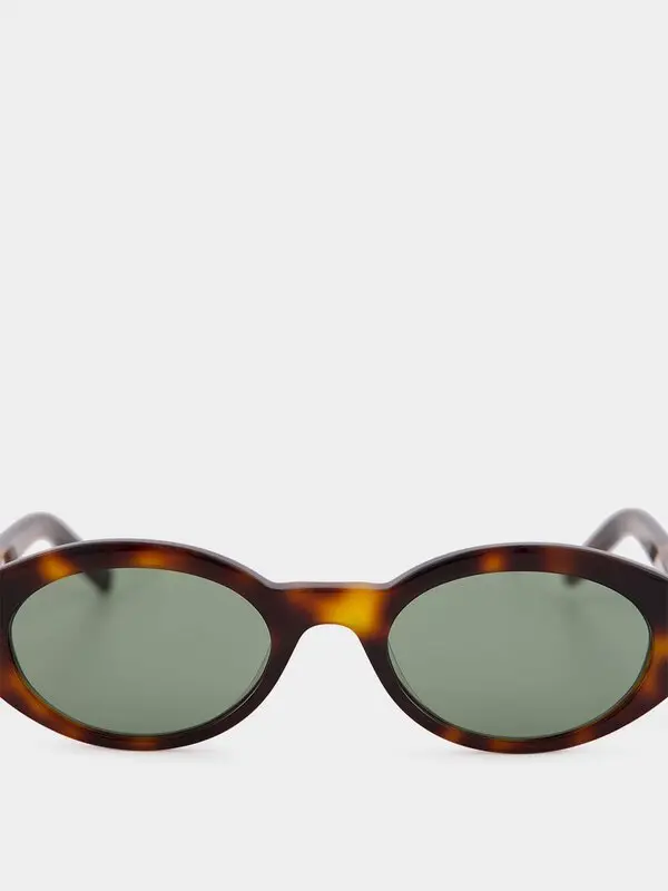 Saint Laurent Sl 567 Rounded Cat-eye Sunglasses - Brown