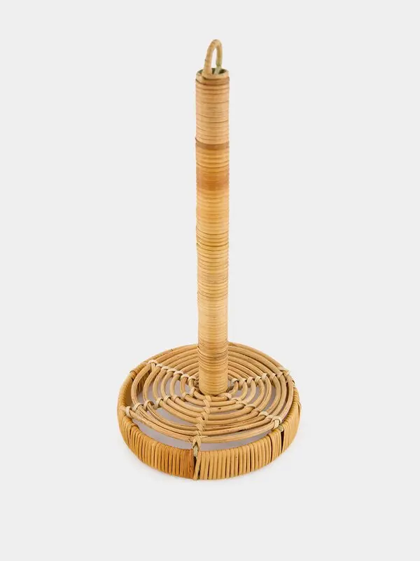 Madam Stoltz Handmade Rattan Paper Towel Holder