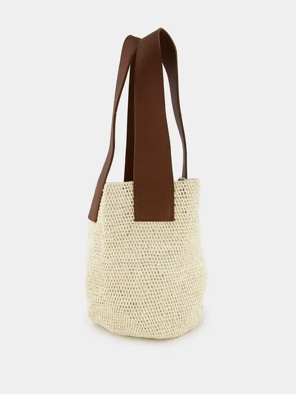 SENSI STUDIO El Viajero Mini Straw Bag - Brown