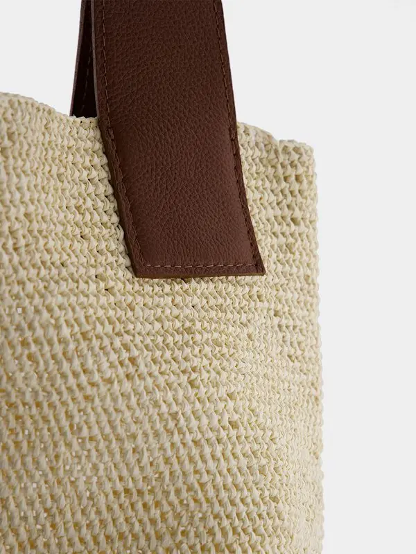 SENSI STUDIO El Viajero Mini Straw Bag - Brown