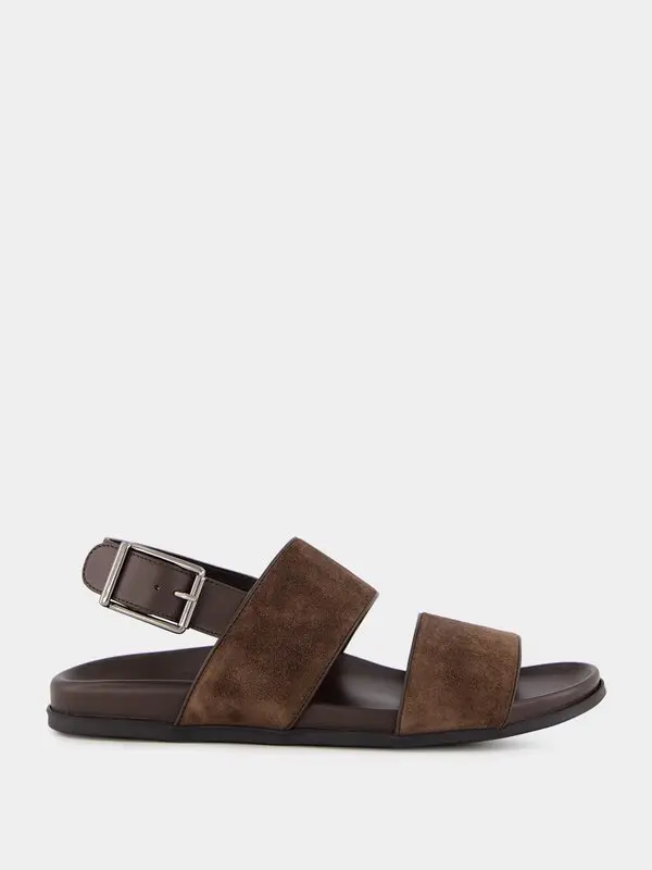 Manolo Blahnik Golby Suede Fussbett Sandals