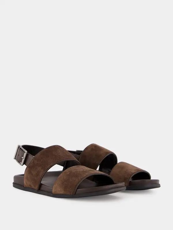 Manolo Blahnik Golby Suede Fussbett Sandals
