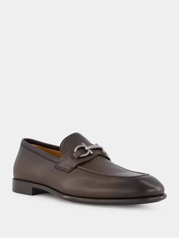 FERRAGAMO Testa Di Moro Loafer With Gancini Ornament
