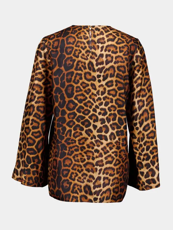 PAULA Acorus Junglito Print Silk Blouse