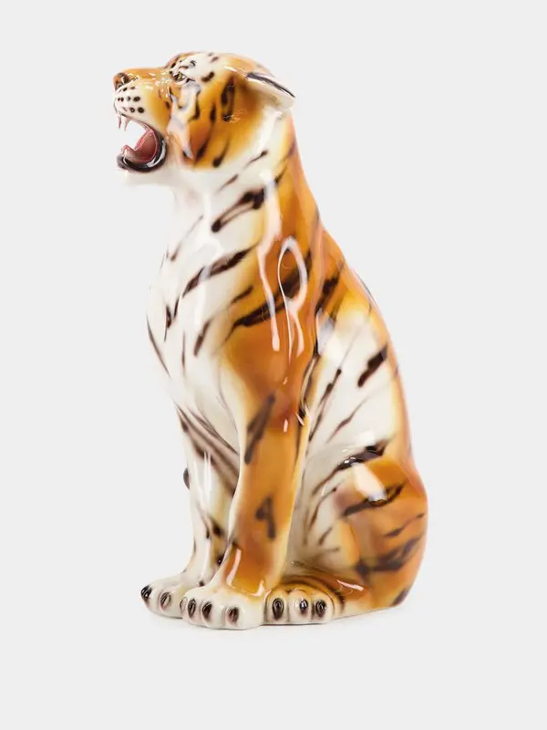 LES-OTTOMANS Handpainted Tiger Sculpture