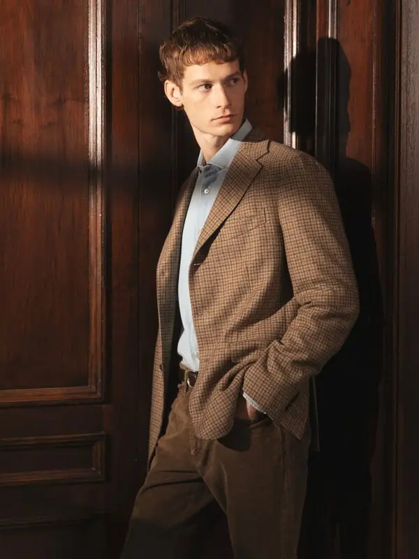 Boglioli Classic Fit Virgin Wool Blazer - Brown