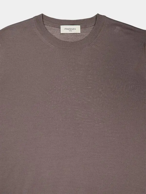 PIACENZA CASHMERE 1733 Virgin Wool Crew Neck Sweater - Brown