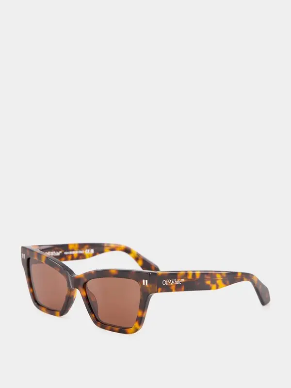 Off-White Tortoiseshell Cincinnati Sunglasses - Brown