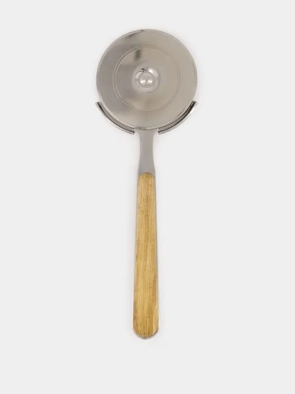 NEVA Pine Handle Pizza Cutter Wheel - Brown